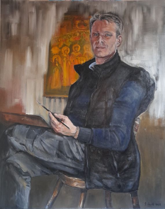 Self-portrait, 2022 - Jason Powell - Paintings & Prints, People ...