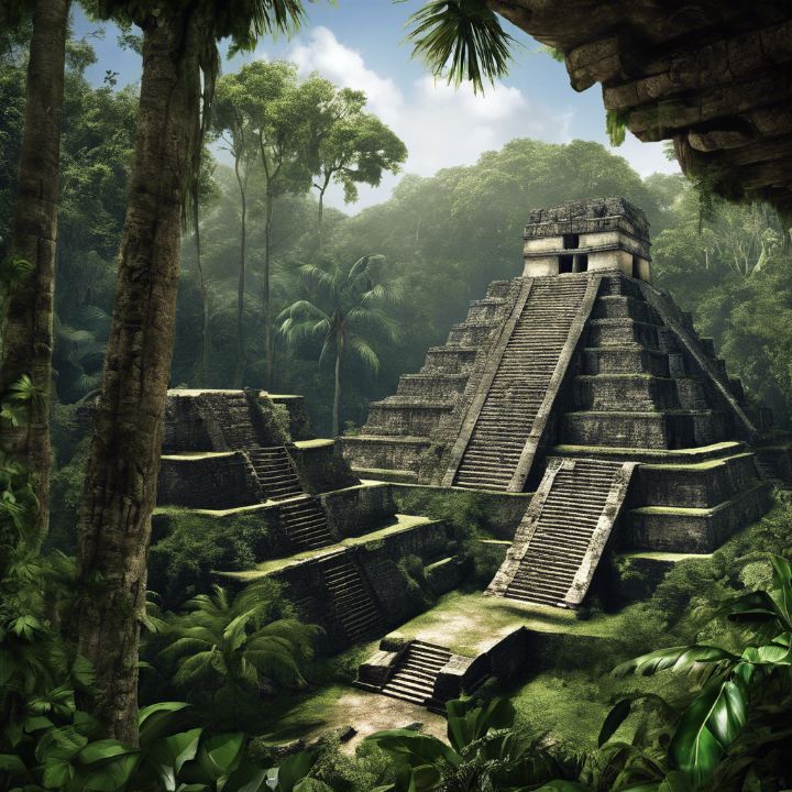 Mayan Jungle Ruins - AlsadigGallery of Artworks - Paintings & Prints ...