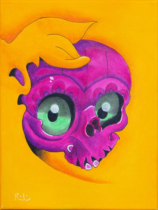 Magenta Skull - Rolo - Paintings & Prints, Fantasy & Mythology ...