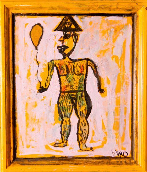 Man in frame - MiroMisljen - Paintings & Prints, Abstract, Figurative ...