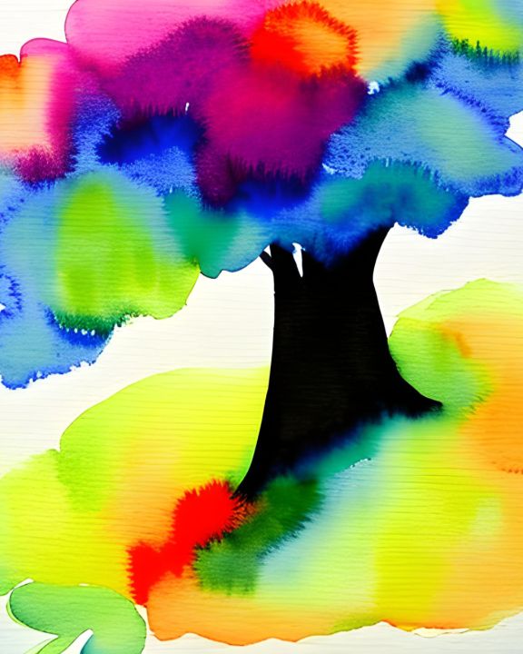 Tree in colors - CC World - Paintings & Prints, Flowers, Plants ...