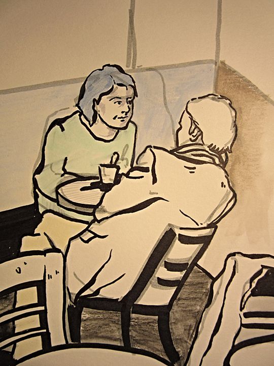 Cafe, Berlin - Cooper's Illustration - Drawings & Illustration, People ...
