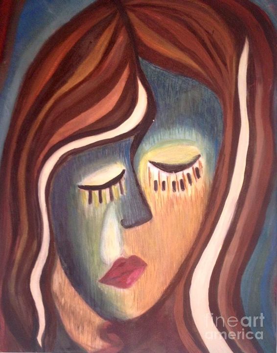 Disheartened Woman - Laura Kocian - Paintings & Prints, Abstract, Other ...