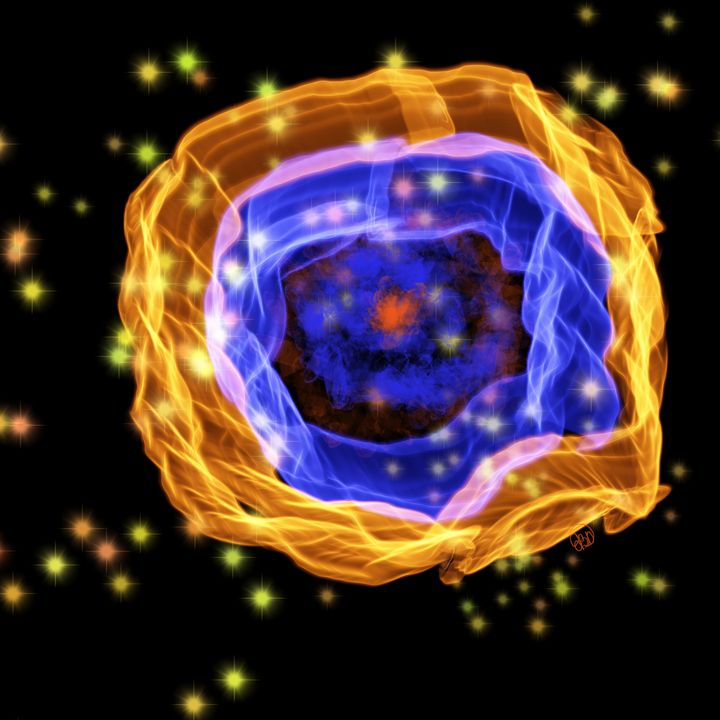 Stars Colliding - ebd artworks - Digital Art & AI, Abstract, Color - ArtPal