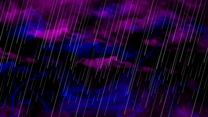 Blue Moon In The Rain - Exiled Emotion Art - Digital Art & AI ...