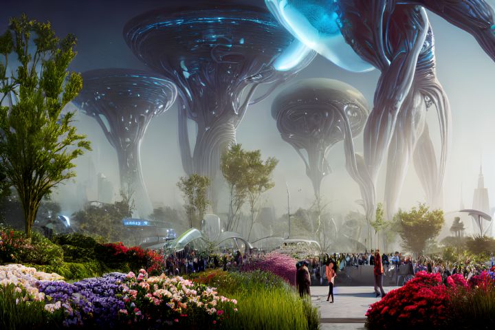 Plaza Central - Alien Gardens 01 - Jay Elric - Digital Art & AI ...