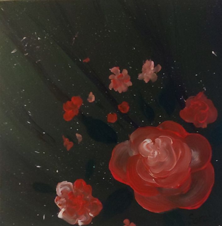 Midnight Roses - SNS by Sarah - Paintings & Prints, Flowers, Plants ...