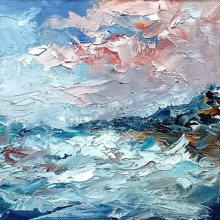 Breaking Waves - InkRabbitDesigns - Paintings & Prints, Abstract ...