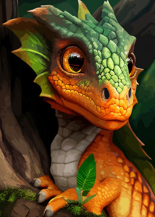 Dragon Leaf - GRAPHICMYSTICAL - Drawings & Illustration, Fantasy ...