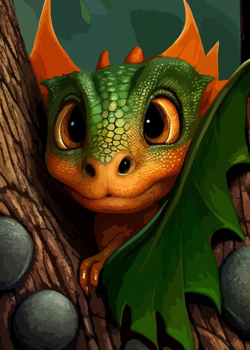 Dragon Leaf - GRAPHICMYSTICAL - Drawings & Illustration, Fantasy ...