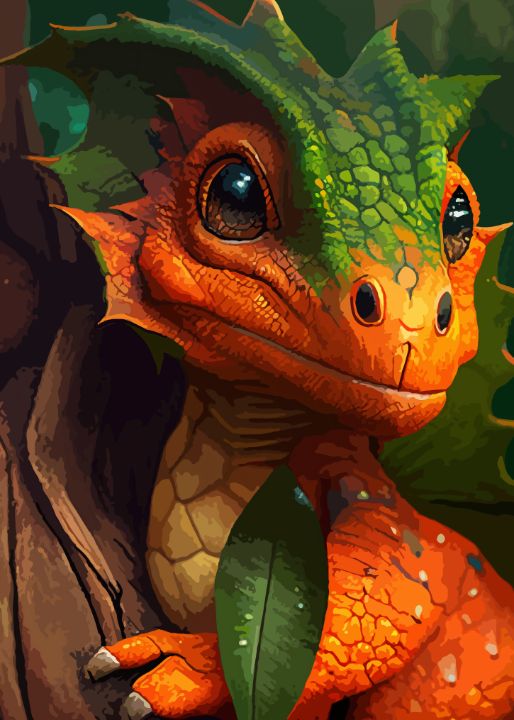 Dragon Leaf - GRAPHICMYSTICAL - Drawings & Illustration, Fantasy ...