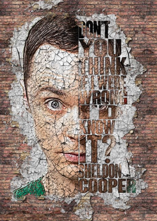 Sheldon Cooper - GRAPHICMYSTICAL - Paintings & Prints, People & Figures ...