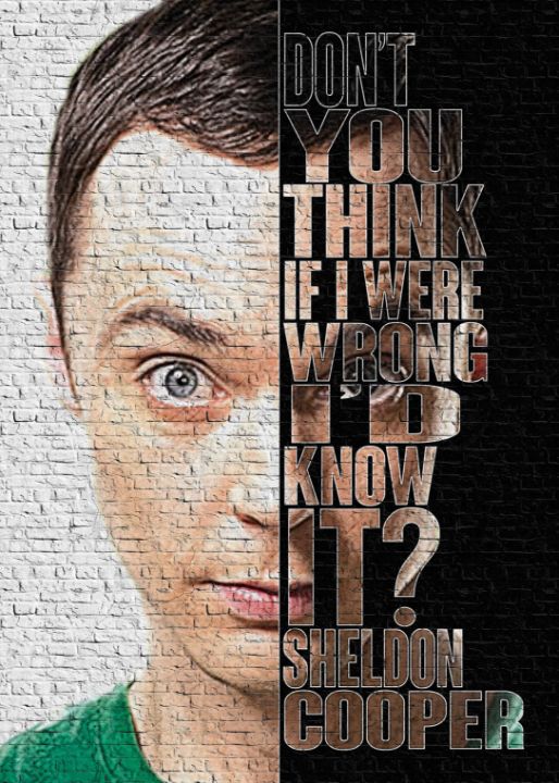 Sheldon Cooper - GRAPHICMYSTICAL - Paintings & Prints, People & Figures ...