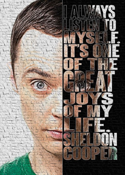 Sheldon Cooper - GRAPHICMYSTICAL - Paintings & Prints, People & Figures ...