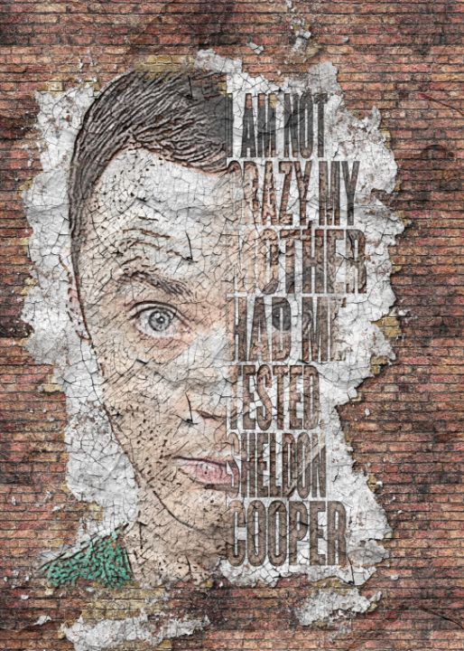 Sheldon Cooper - GRAPHICMYSTICAL - Paintings & Prints, People & Figures ...