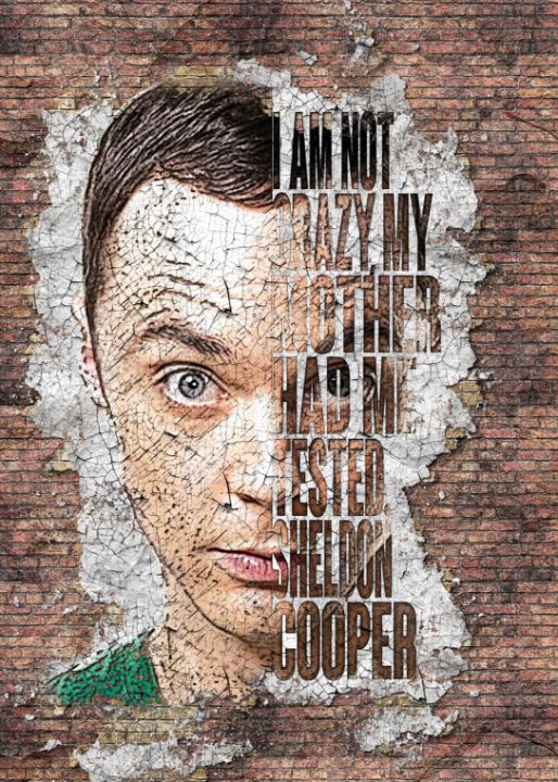 Sheldon Cooper - GRAPHICMYSTICAL - Paintings & Prints, People & Figures ...