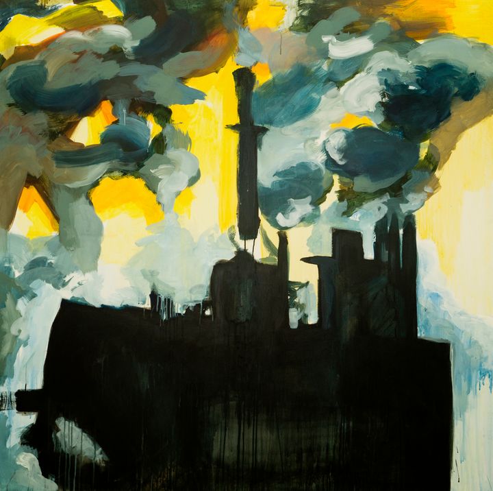Factory fumes - Andreas Manolakakis - Paintings & Prints, Buildings ...