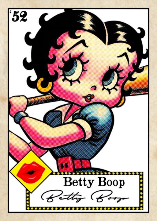Betty Boop Baseball Card - MPRINTS - Paintings & Prints, Entertainment ...