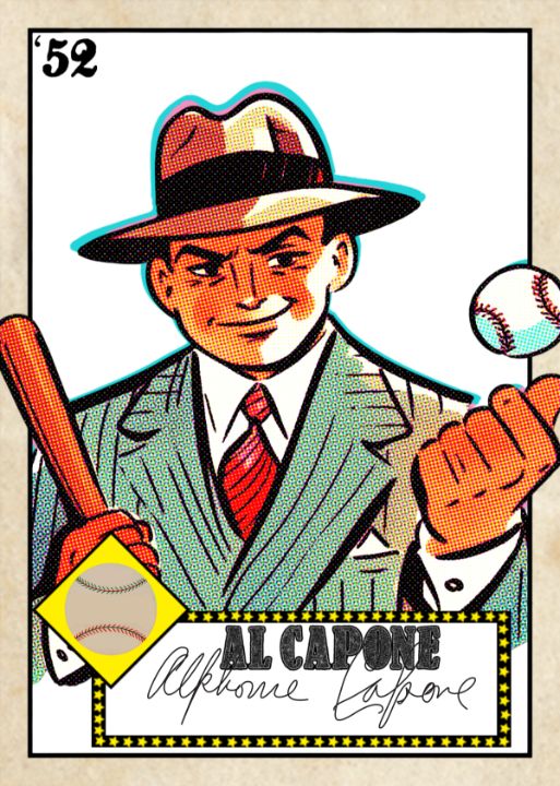 Al Capone Scarface Baseball Card - MPRINTS - Paintings & Prints, Sports ...