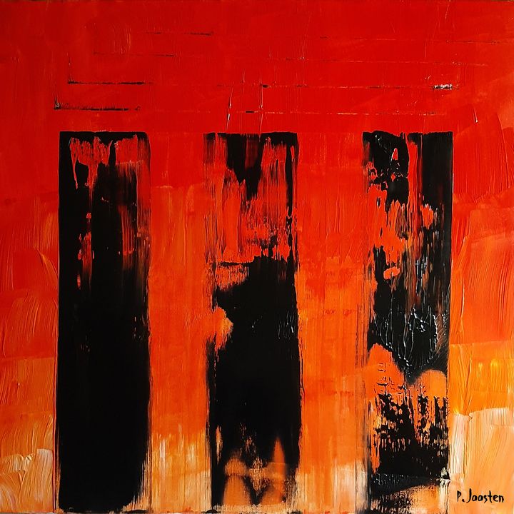 Le Rouge et le Noir - Patrick Joosten - Paintings & Prints, Abstract, Color - ArtPal