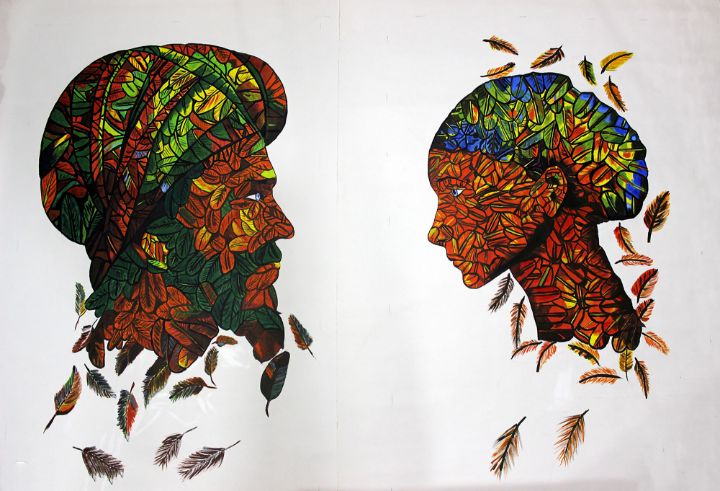 Two Beautiful Souls Acrylic painting - Mubarak's Art - Paintings ...