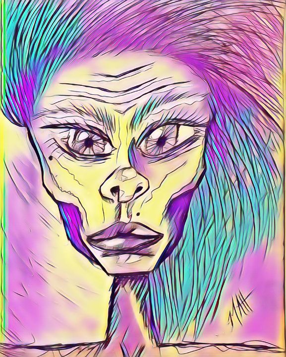 She Is The Pastel Kri - Mental House - Paintings & Prints, Abstract ...