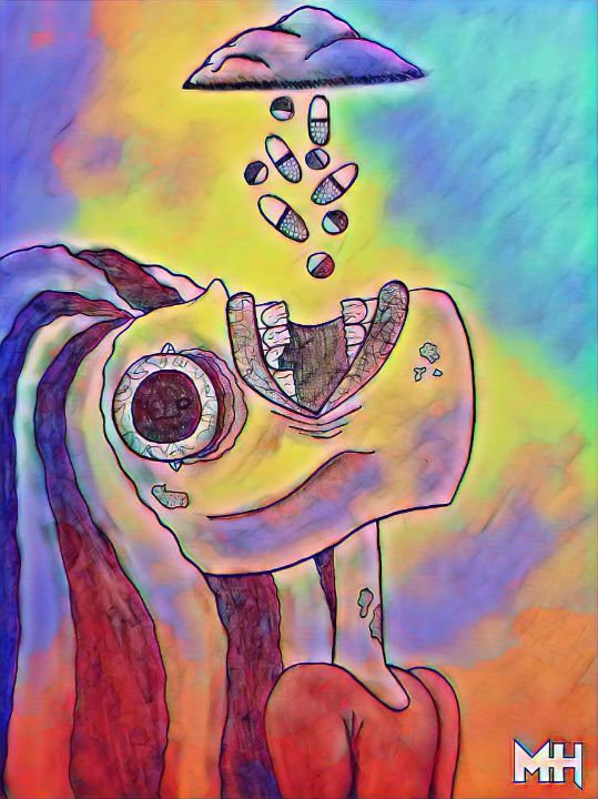 Addiction (Trippy Edition) - Mental House - Paintings & Prints ...