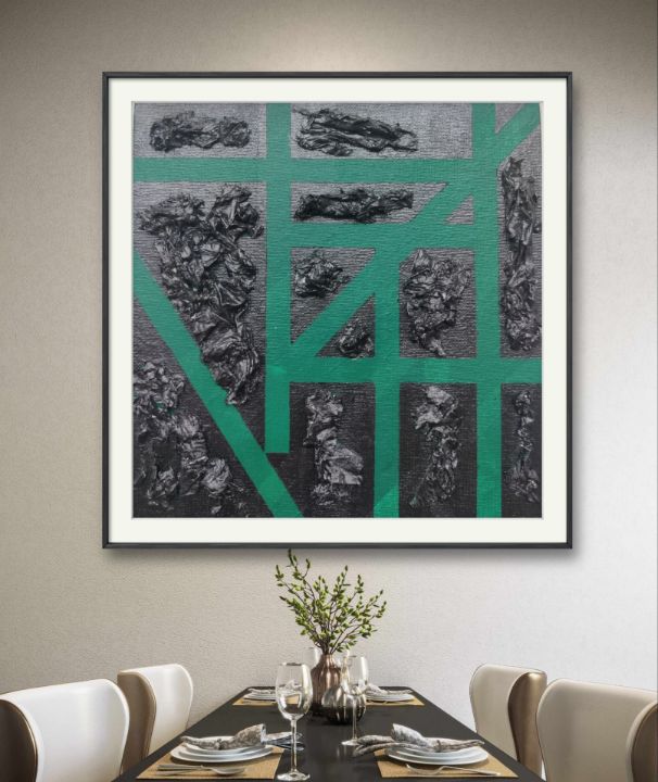 Abstract Geo textured art - Miba Art - Paintings & Prints, Abstract ...