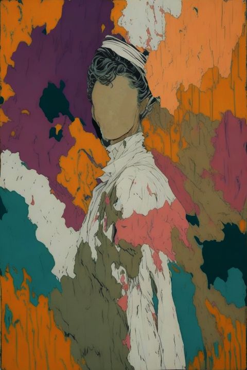 Faceless portrait painting - Artful Gallery - Digital Art & AI, People ...