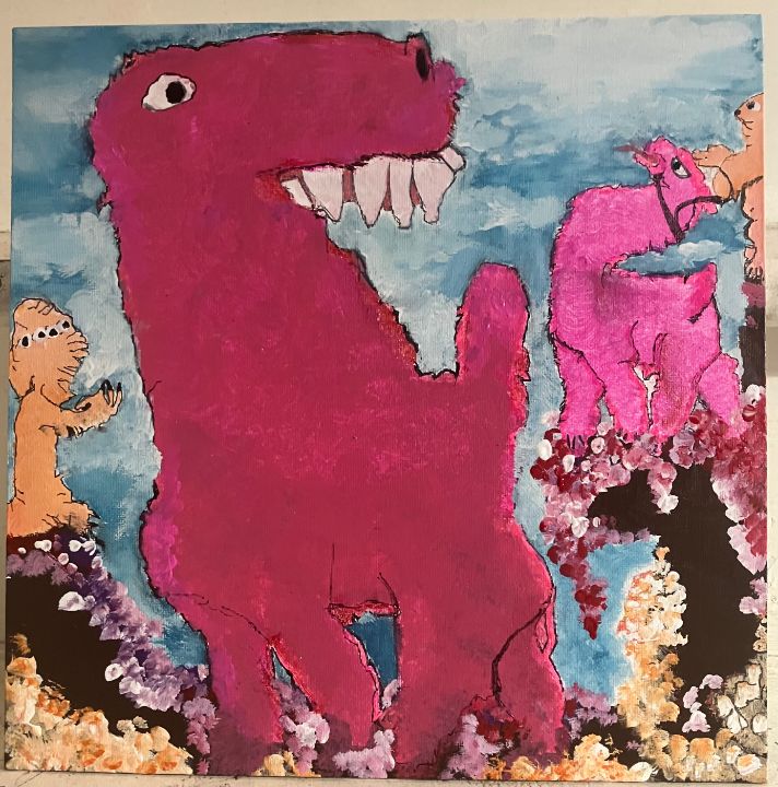 Fuzzy dinosaurs - Elzoop - Paintings & Prints, Animals, Birds, & Fish ...