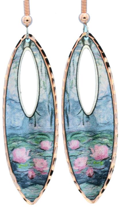 Monet water lily pond earrings - Handmade Art Jewelry by Copper ...