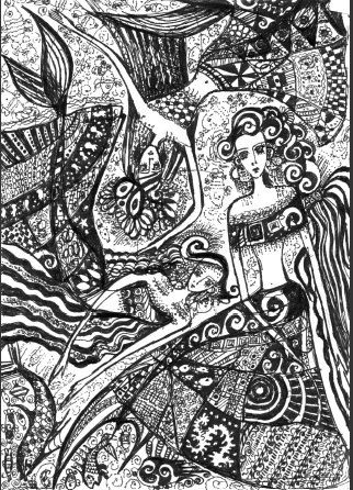 Sisters mermaids - Lady Nirriti - Drawings & Illustration, Fantasy ...