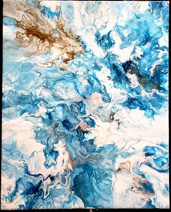 Blue World - M. DIGOU - Paintings & Prints, Abstract, Color - ArtPal