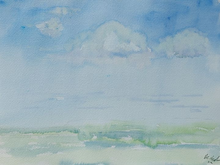 Salt Marsh, Metter's Cottages - David Hepburn watercolors - Paintings ...