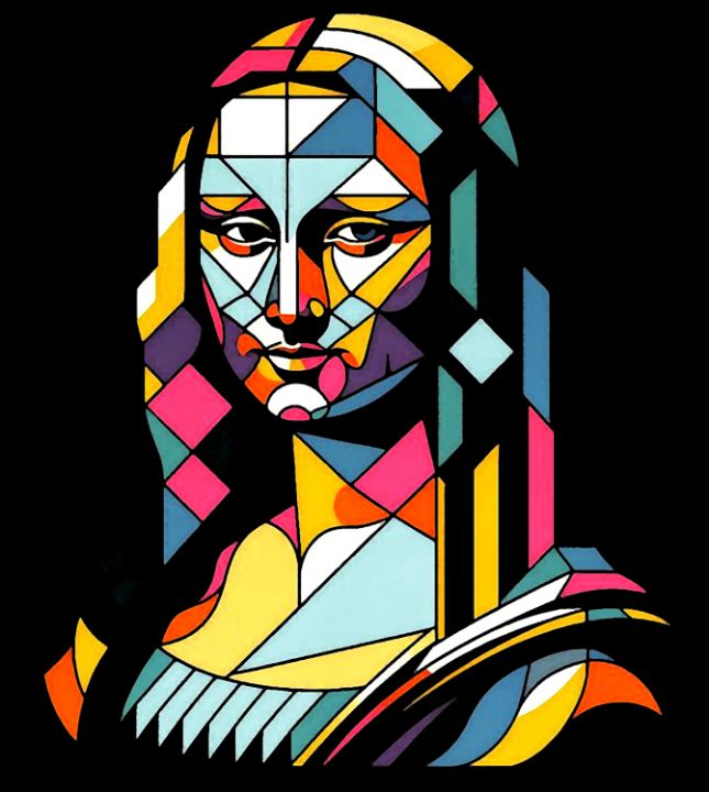 Mona Lisa Abstract - Via Galeria - Jude Steele - Paintings & Prints ...