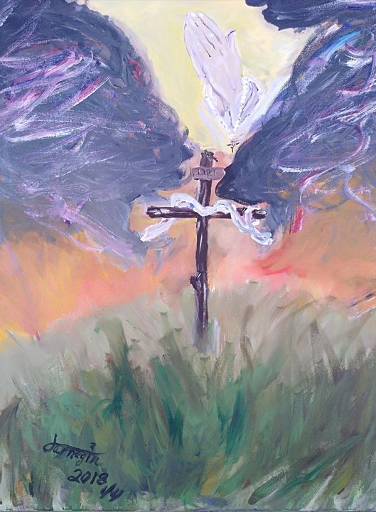 Old Rugged Cross - JarnaginArt - Paintings & Prints, Religion ...