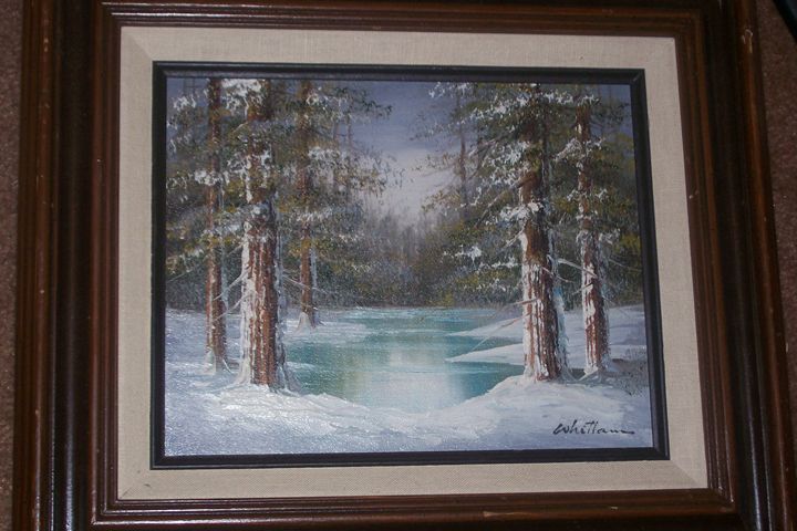 WHITLAM SIGNED OIL OF FORREST/WINTER - CHUCK THE ART GURU - Paintings ...