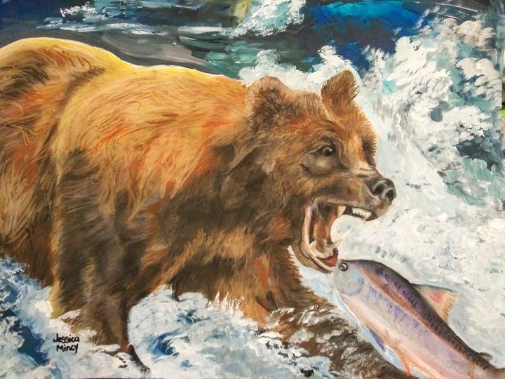 Bear's Lunch - Just Imagine Arts - Drawings & Illustration, Animals ...