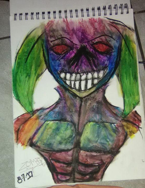 Demon jester - Zombie INC - Drawings & Illustration, Abstract, Color ...