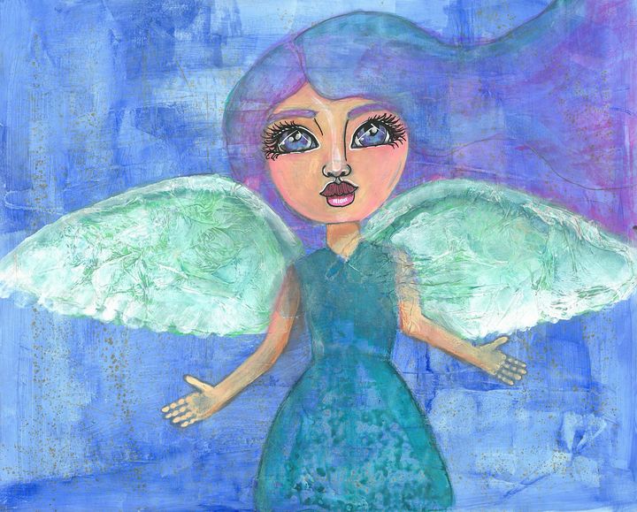 The Angel - Shawnta Williams - Paintings & Prints, Religion, Philosophy ...