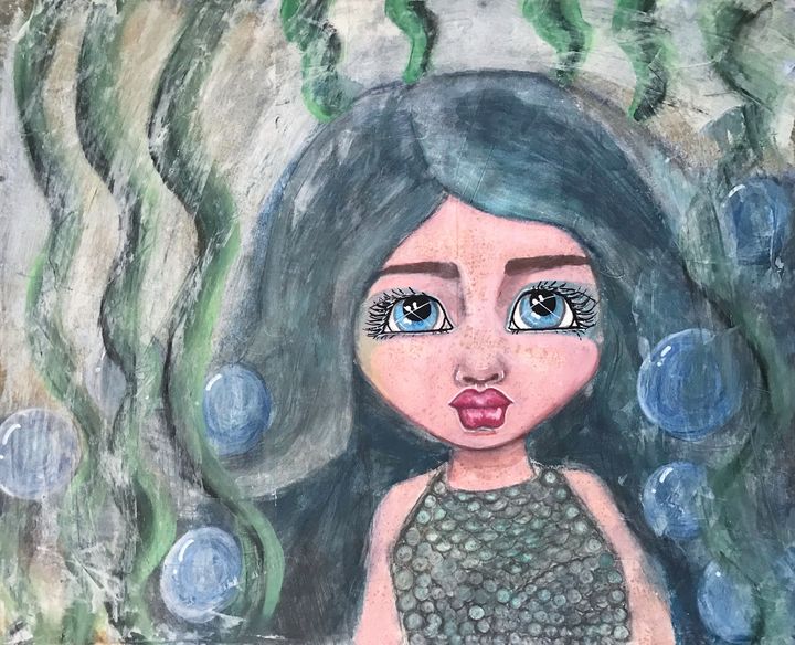 The Mermaid 1 - Shawnta Williams - Paintings & Prints, Childrens Art ...