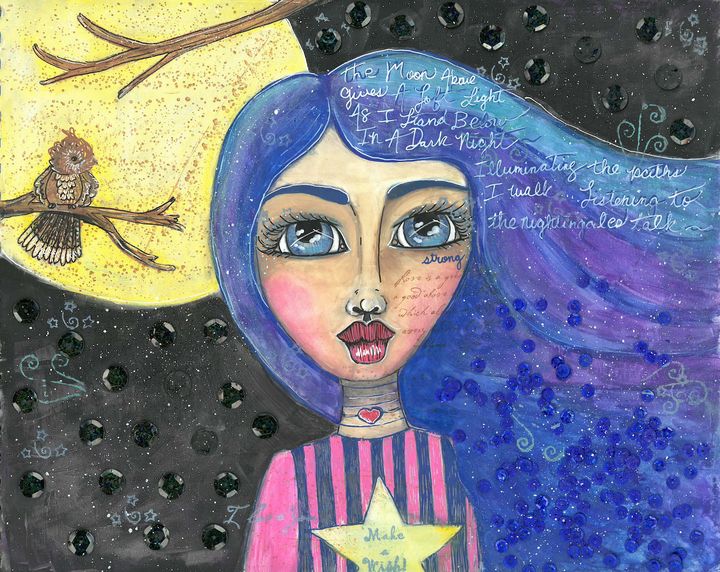 Moonchild - Shawnta Williams - Paintings & Prints, People & Figures ...