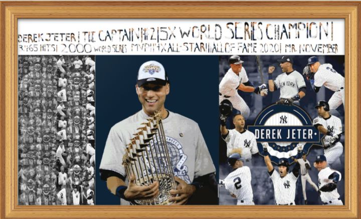 THE GOLD FRAME | DEREK JETER 1/1 - The Gold Vault: Original Sports Art ...