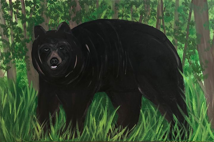 Grizzly in the Forest - Paint the Sky - Paintings & Prints, Animals ...