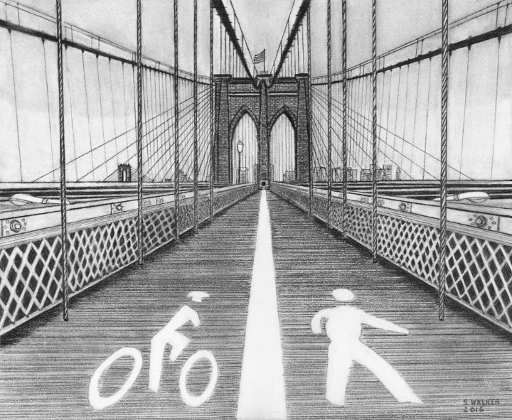 Brooklyn Bridge Entrance - Steve Walker Art - Paintings & Prints ...