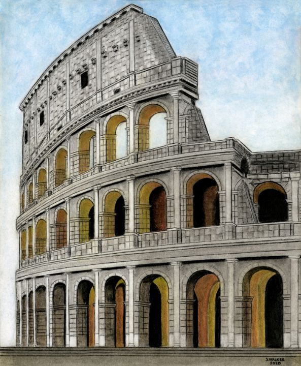 The Coliseum - Steve Walker Art - Paintings & Prints, Buildings ...