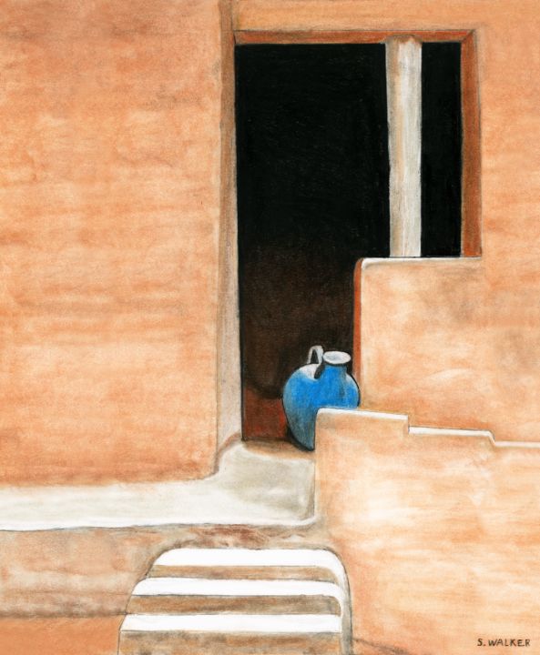 Santa Fe Adobe House - Steve Walker Art - Paintings & Prints, Buildings ...