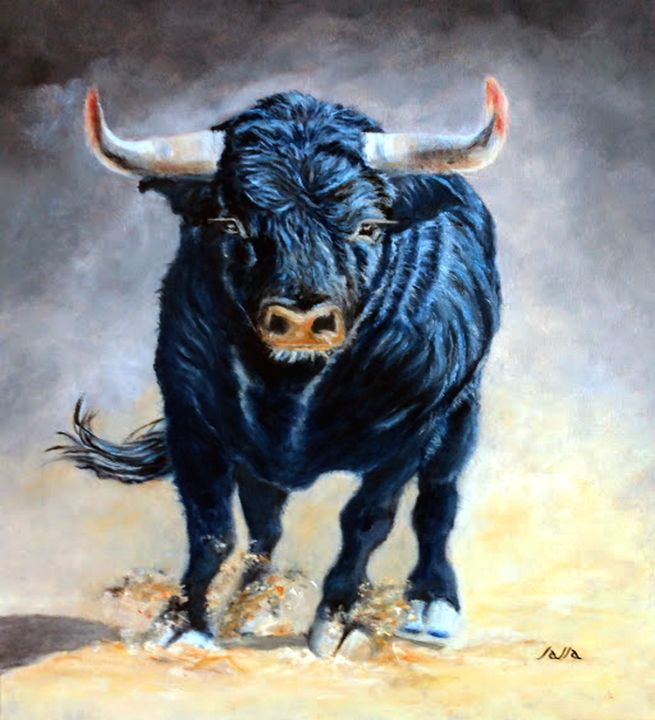 EL TORO - StudioBlitz by Lalla - Paintings & Prints, Animals, Birds ...