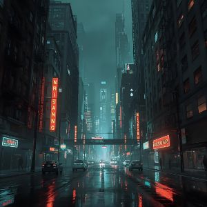 Cyber City - Digital Art & AI, Paintings & Prints