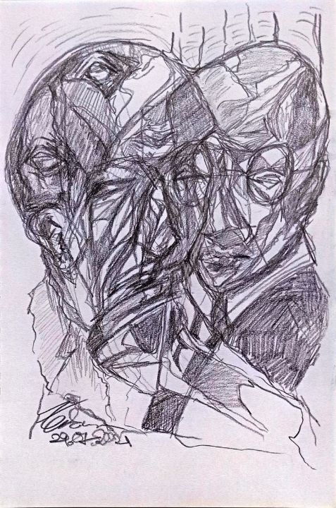 Duality - Jasir - Drawings & Illustration, Abstract, Organic - ArtPal